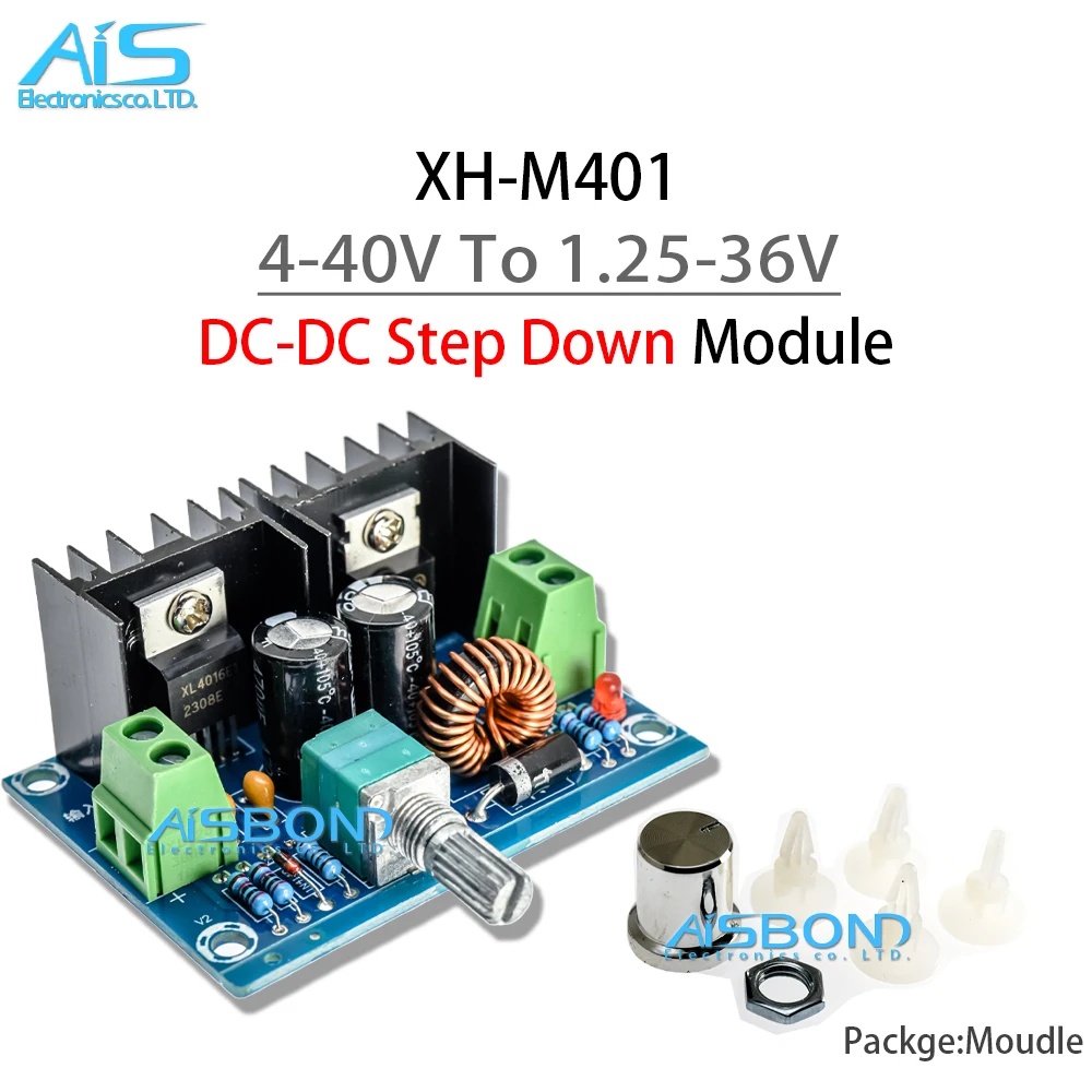 XH-M401 4-40V To 1.25-36V Voltage Regulator 8A 200W DC-DC Step Down ...