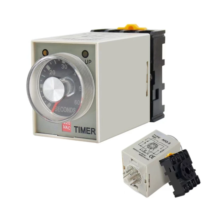 Ah3-3 Time Relay Dc12v Dc24v Ac110v Ac220v Delay Timer Time Relay 8pin ...