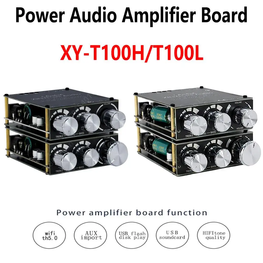 XY-T100H-TPA3116D2-Bluetooth-5-0-Amplifier-Card-Audio-Power-100w-100w ...