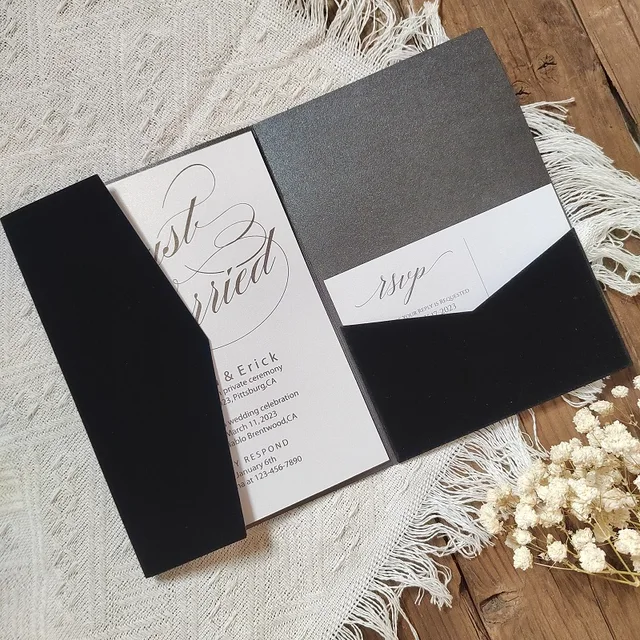 Wedding invitation pocket folders 60 photos - Astyledwedding.com