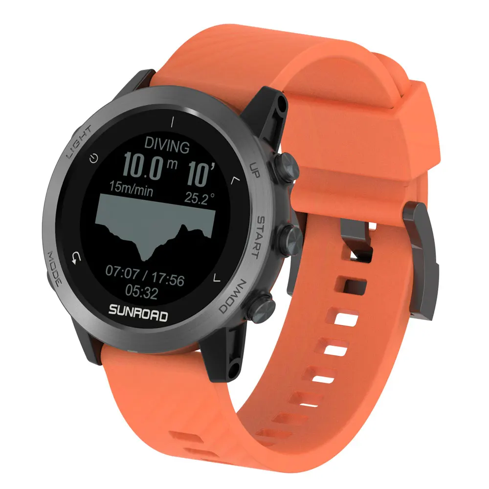 SUNROAD NEW T5 smart Wartches Men's Digital Sport Watch GPS Compass ...