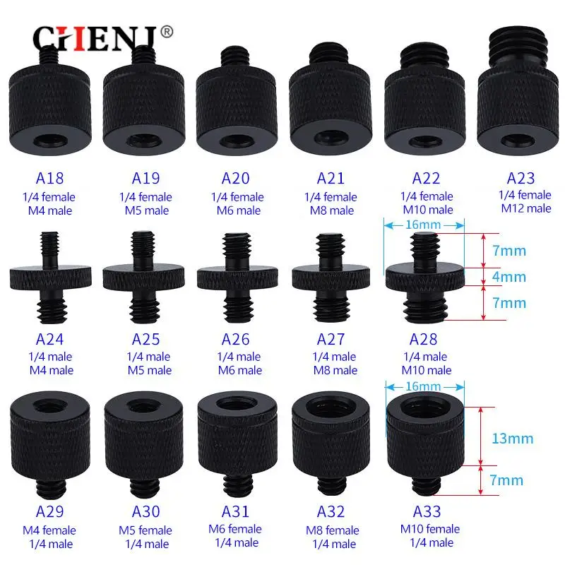 Universal Camera Conversion Screw 1 4 to M4 M5 M6 M8 M10 Tripod Monopod Universal Camera Conversion Screw 1 4 to M4 M5 M6 M8 M10 Tripod Monopod