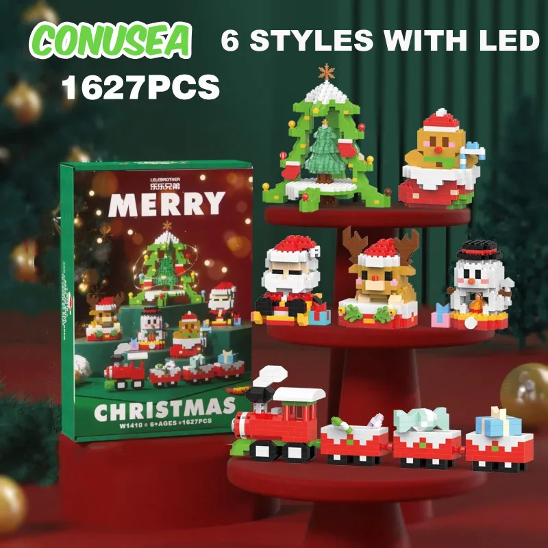 6Pcs-set-Christmas-Building-Block-Gift-Brick-with-Led-Santa-Claus-Deer ...