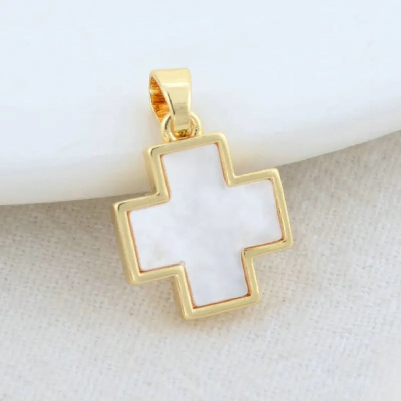 Dijes de latón de Color dorado de 14 quilates con Concha, colgantes de ...