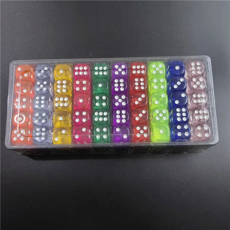 100Pcs-Lot-14mm-10Colors-Transparent-Dice-Acrylic-Rounded-Corner ...