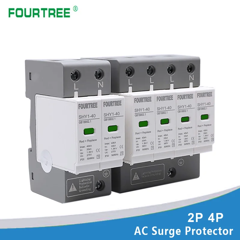 AC-SPD-Surge-Protection-2P-4P-10-20KA-20-40KA-30KA-60KA-House-Lightning ...