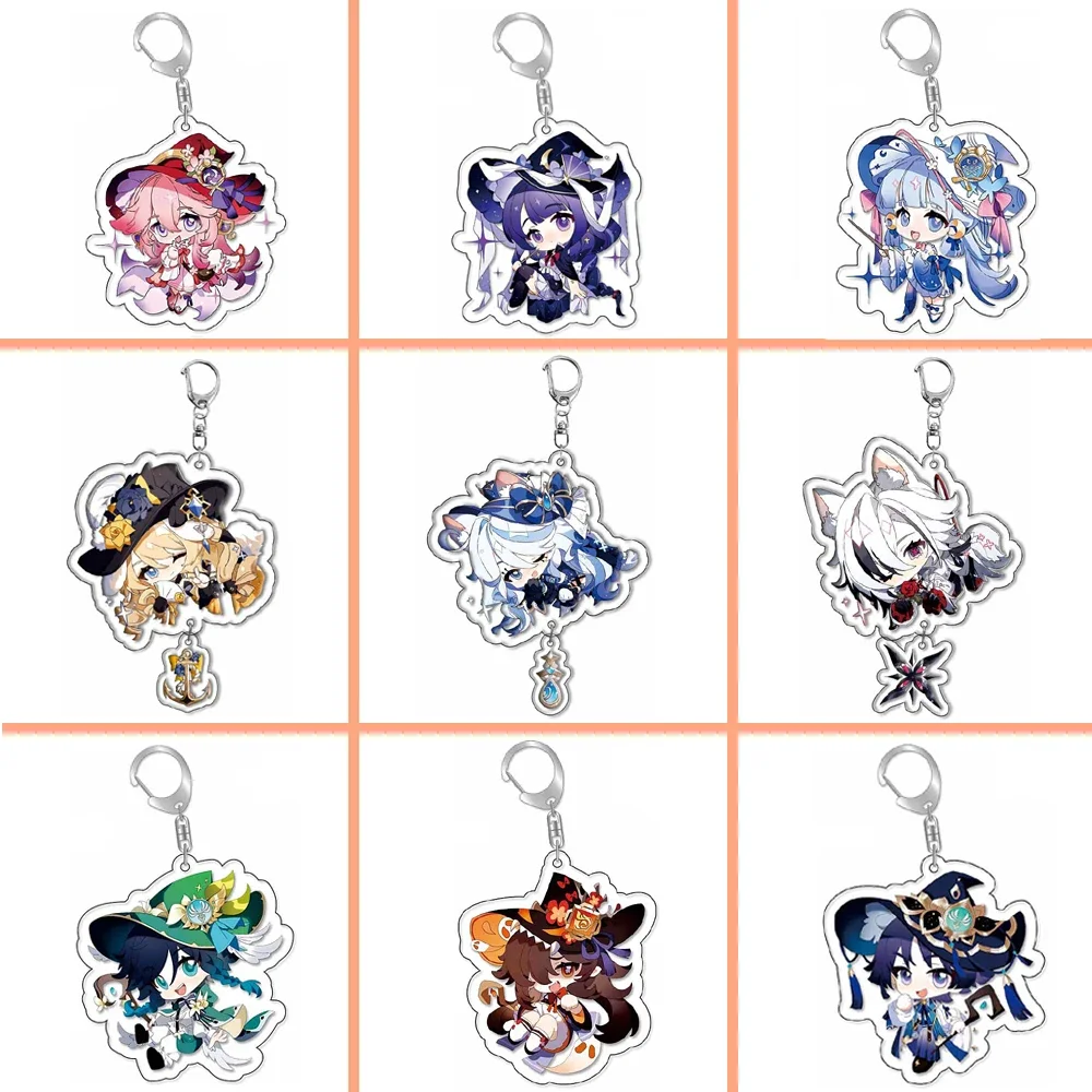 Raiden-Shogun-Klee-Nahida-Q-Type-Cartoon-Keychain-Acrylic-Bag-Keyring ...