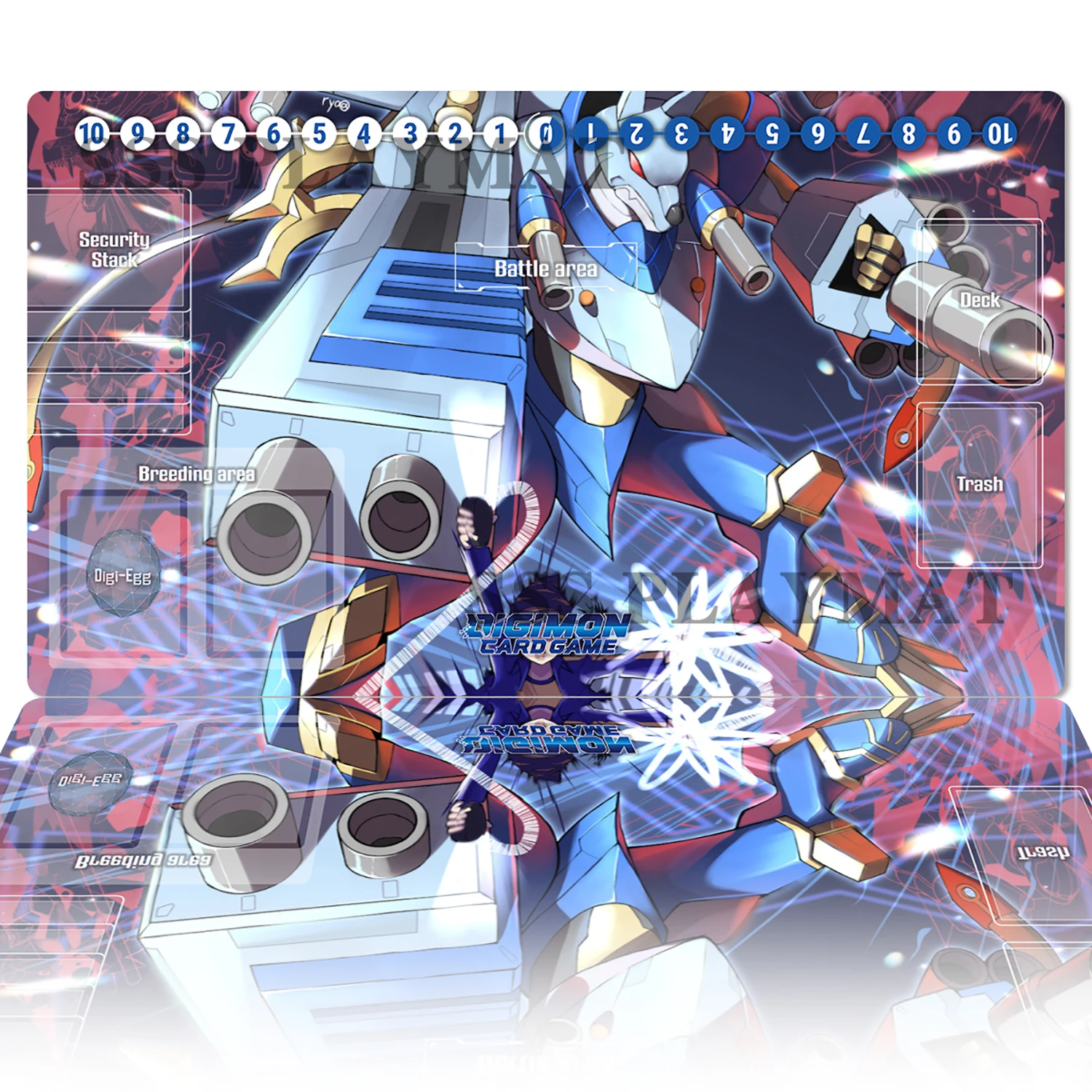 Digimon-Playmat-Magna-Garurumon-Minamoto-Kouji-DTCG-CCG-Duel-Mat-juego ...