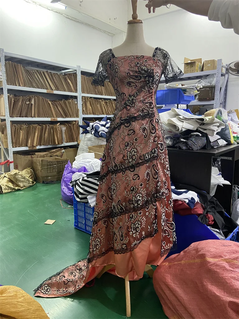 Titanic-Rose-Cosplay-Costume-Robe-en-dentelle-rose-Robe-de-soir-e ...