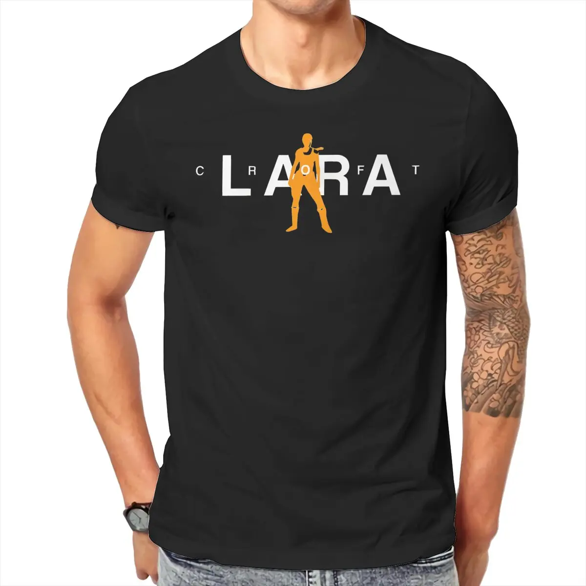 Tomb Raider Game Lara Croft Iconic Tshirt Homme Men's Streetwear Cotton ...