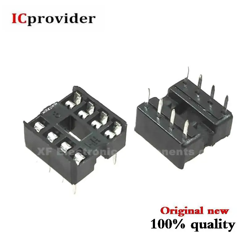 600pcs 8pin Dip Ic Sockets Adaptor Solder Type 8 Pin 8p -flat Feet New ...