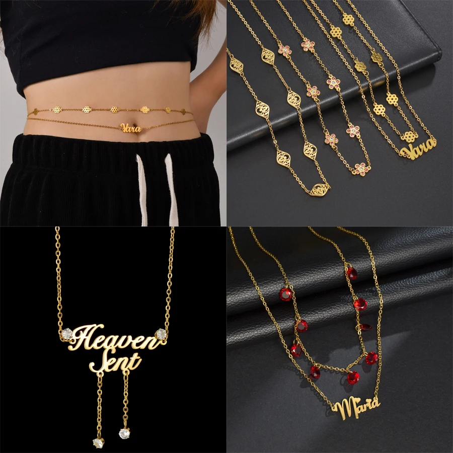 Acheerup-Personalized-Names-Waist-Chain-for-Women-Men-Stainless-Steel ...