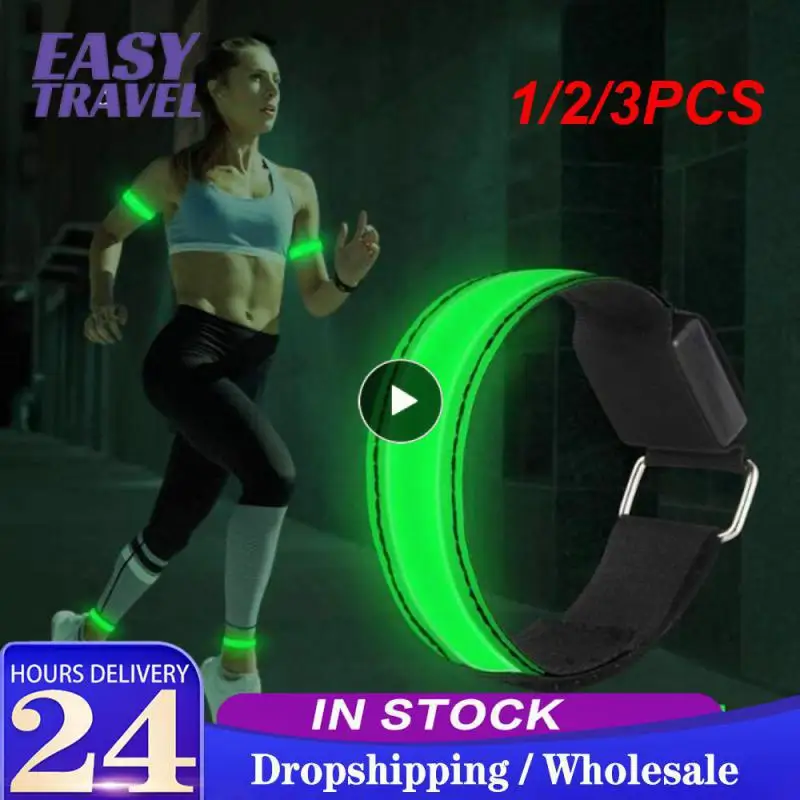 1-2-3PCS-Outdoor-Sports-Night-Running-Wristband-Armband-LED-Light-USB ...
