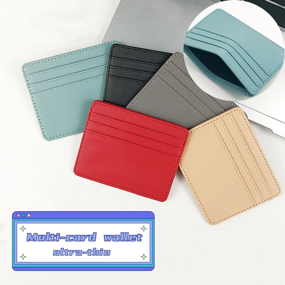 4-Card-Ultra-Thin-Card-Case-Large-Capacity-Solid-Color-Card-Holder ...