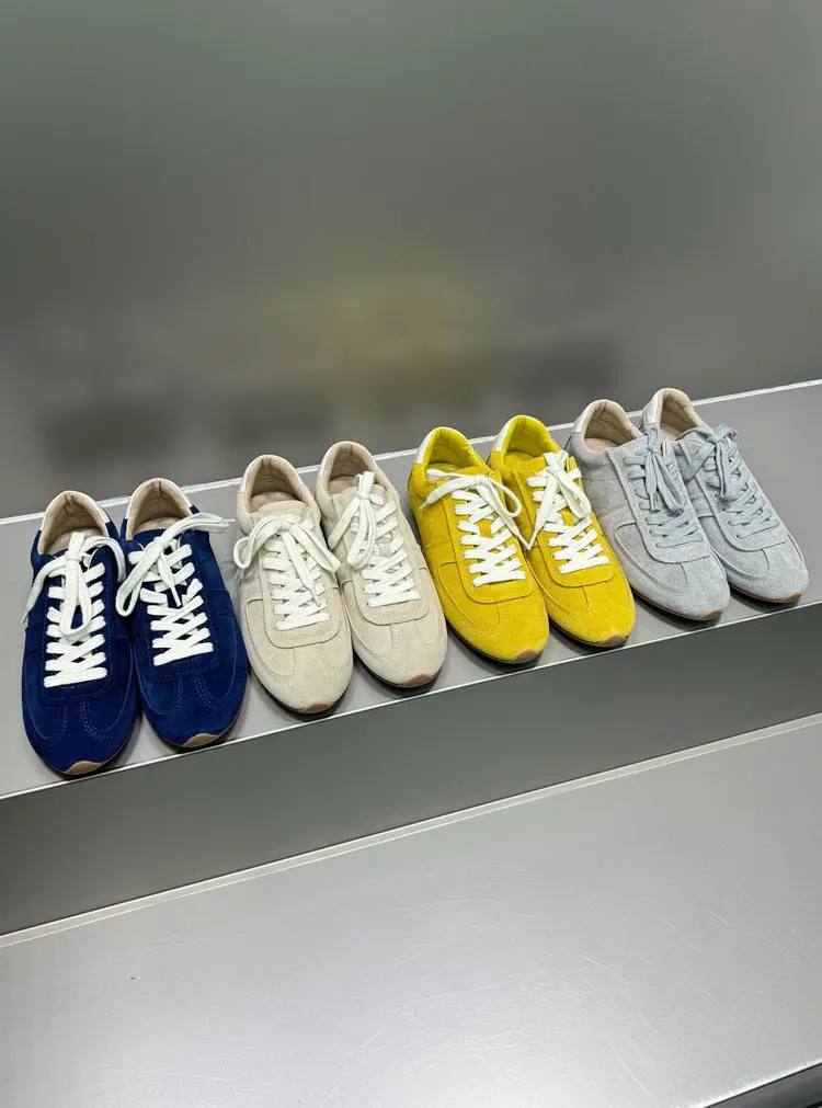 Женская спортивная обувь, замша, ретро тренировочная повседневная обувь ...