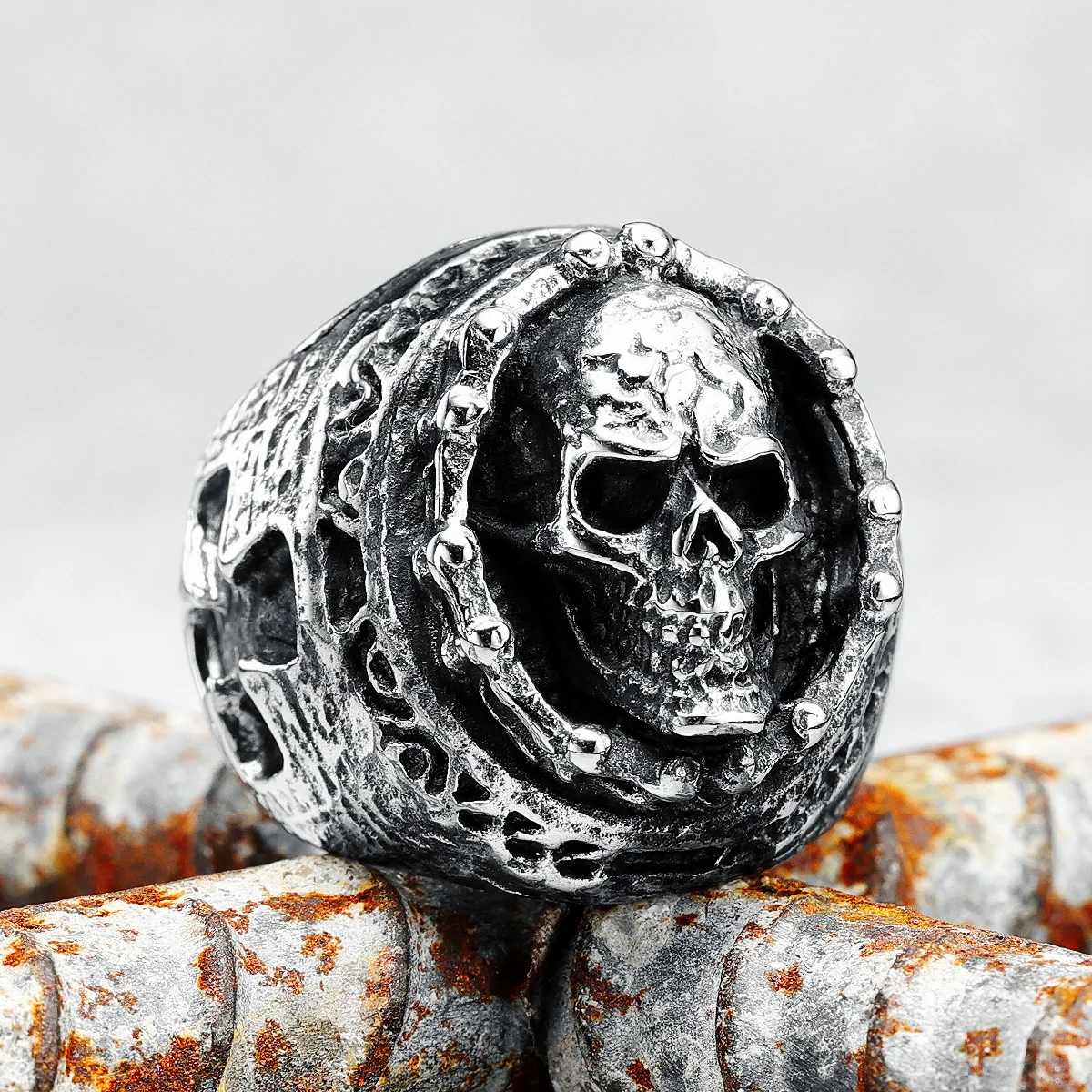 Ghost-Rider-Men-Rings-316L-Stainless-Steel-Retro-Punk-Skull-Rock-Party ...