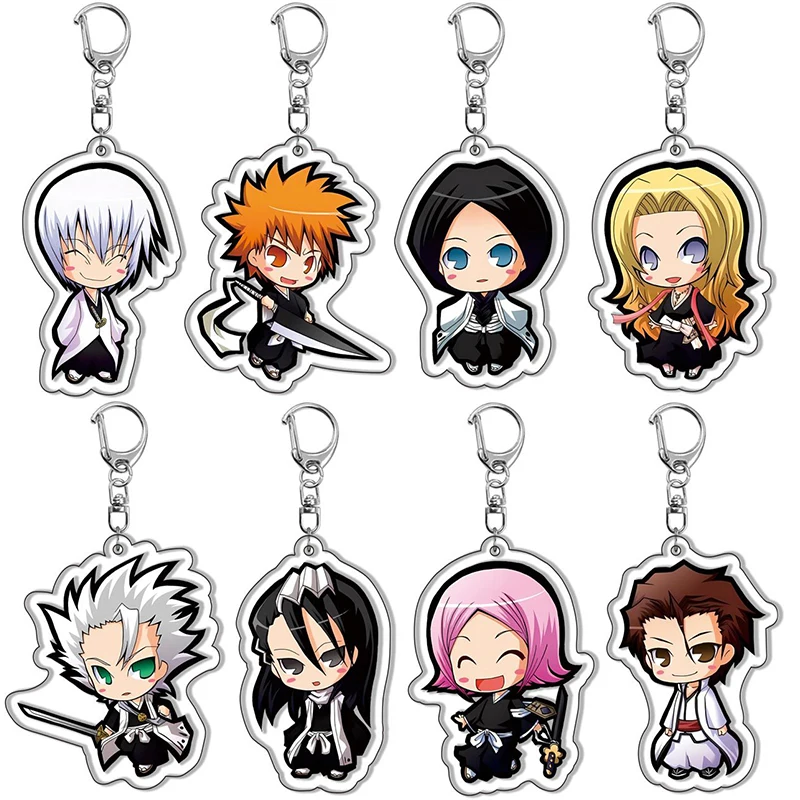 Anime-Bleach-Keychain-Cartoon-Figure-Kurosaki-Ichigo-Kuchiki-Rukia ...