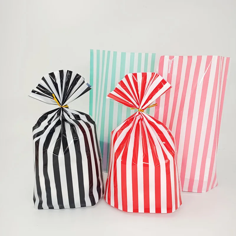 Stripe-Packaging-Bags-Top-Open-Candy-Cookies-Gift-Plastic-Bag-Event ...