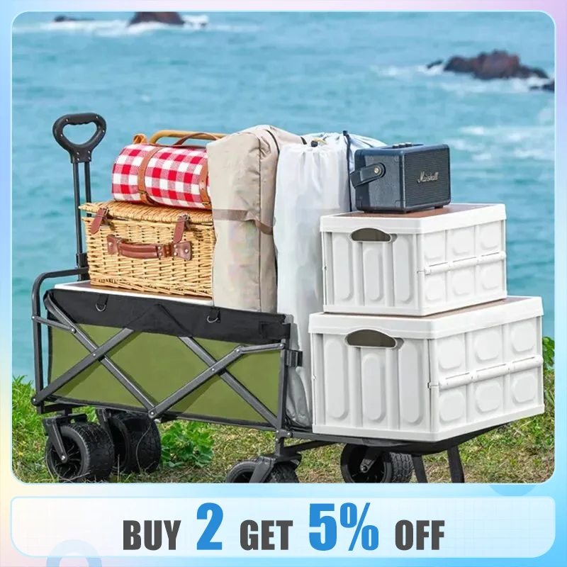 Wheeled-Folding-Cart-Wagon-Large-Capacity-Multifunction-Cart-Garden ...