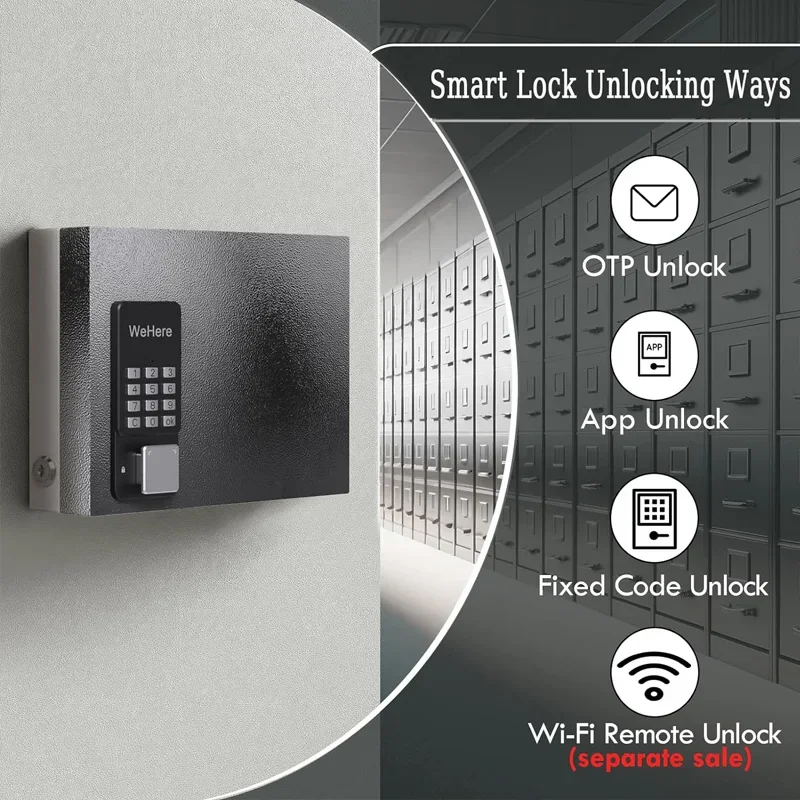 WeHere-Wall-Mounted-Smart-Key-Safe-Box-16-Keys-OTP-APP-Bluetooth-fixed ...