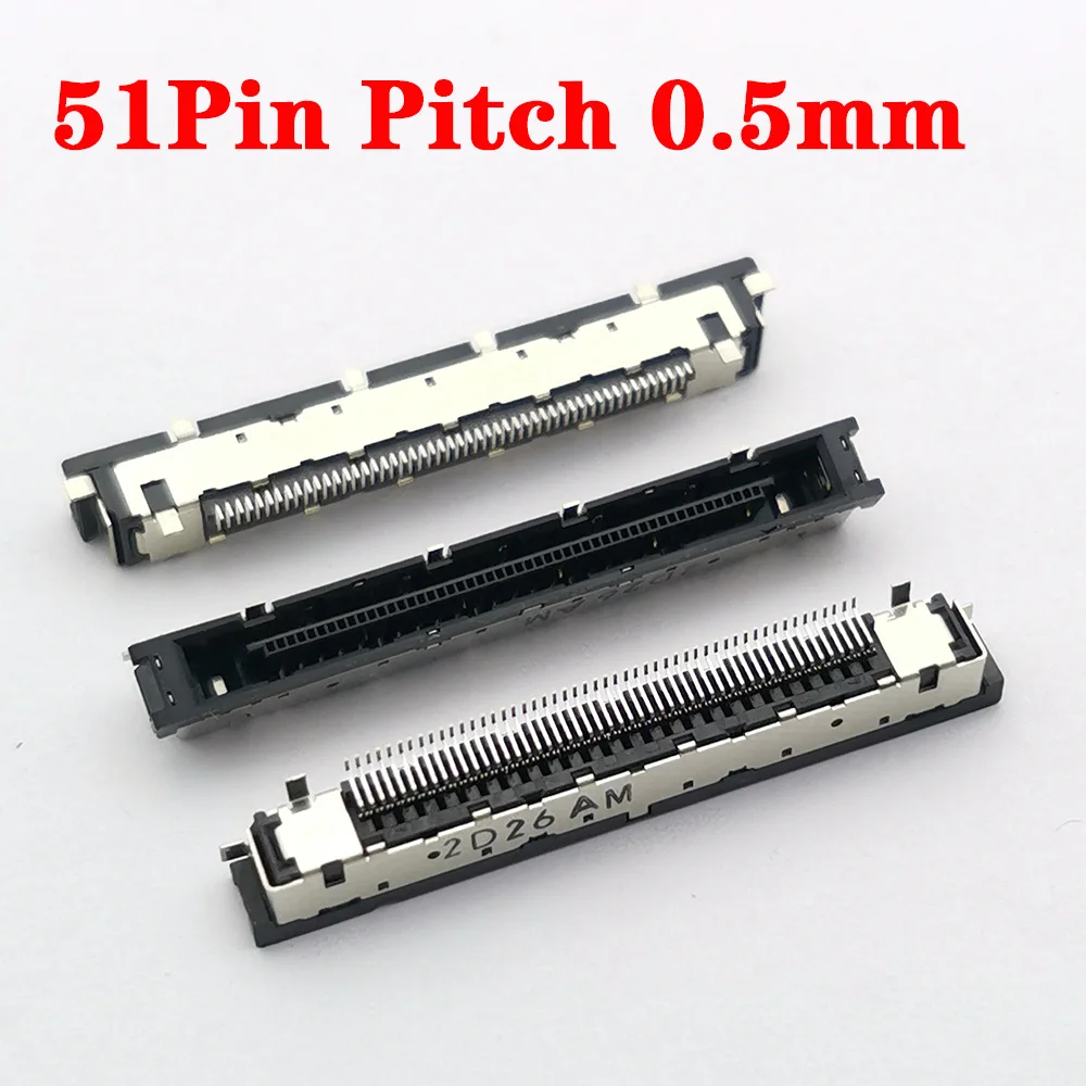 1-10pcs 51S-0.5SH FPC Socket 51 Pin Pitch 0.5mm LCD Screen Interface ...