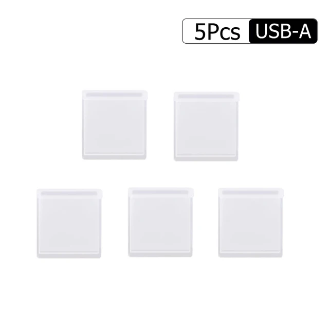 10Pcs Universal Dust Plug Protection Cap for iPhone Type C Micro USB A ...