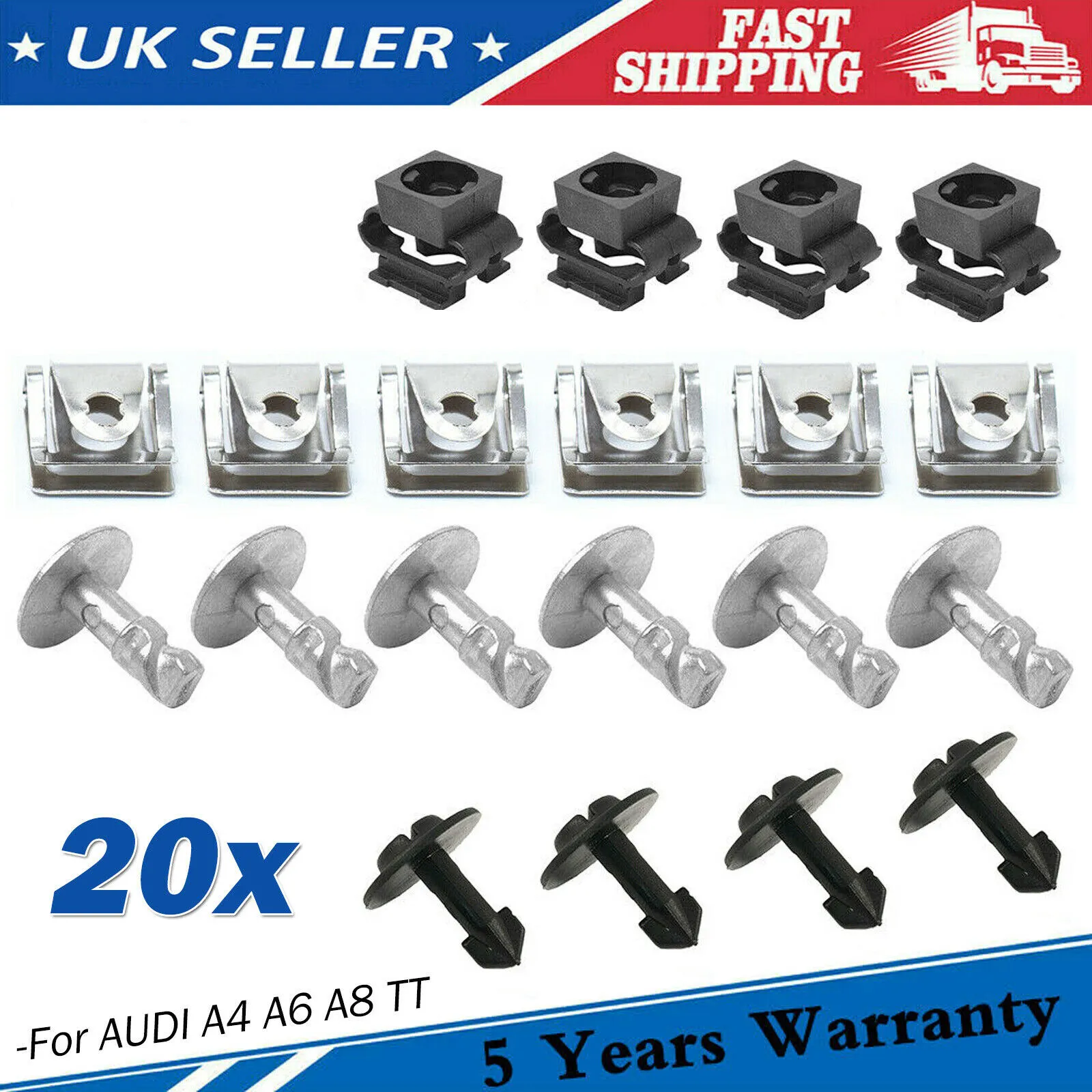 Car-Undertray-Guard-Engine-Under-Cover-Hood-Snap-Fixing-Clips-Screws-8D0805960-8D0805121-For ...