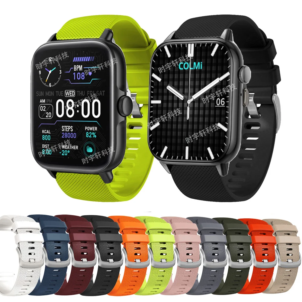 20mm-Silicone-Replacement-Band-For-COLMI-C61-C60-Smart-Watch-Sport-Soft ...