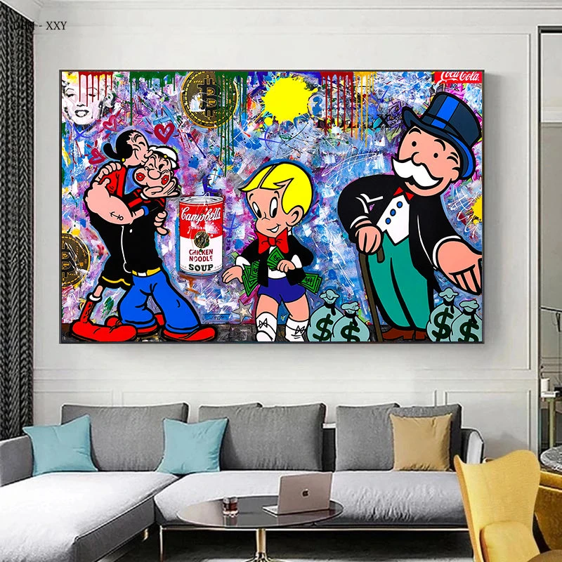 Canvas Poster Alec Monopoly | Alec Monopoly Art Sale | Alec Monopoly ...