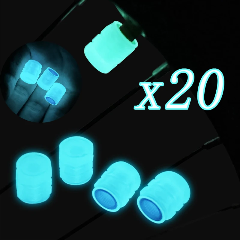 4-20PCS-Luminous-Car-Tire-Valve-Cap-Fluorescent-Night-Glowing-Decor ...