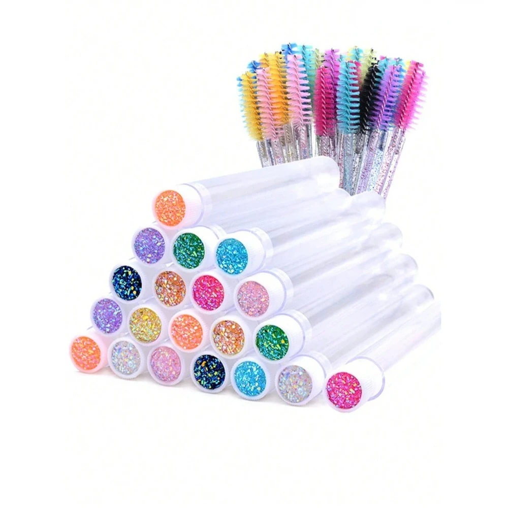 Reusable-50sets-Eyelash-Mascara-Wands-With-Tube-Lash-Spoolie-Brush-In ...