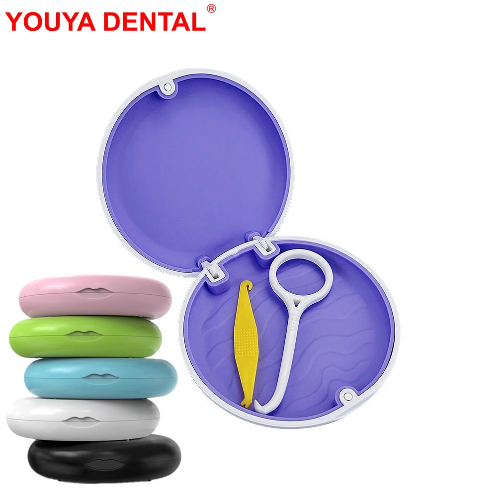 1pc Travel Denture Case Dental Retainer Case Magnetic Fake Teeth ...