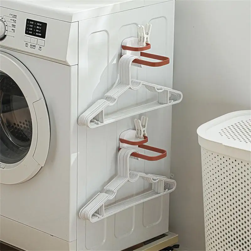 Multifunction-Hanger-Storage-Rack-Punch-Free-Wall-Mounted-Double-layer ...
