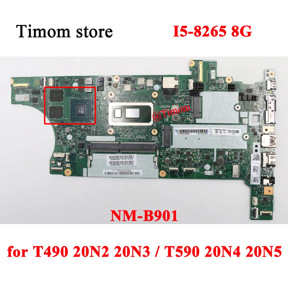 I5-8265 8G for T490 20N2 20N3 ThinkPad T590 20N4 20N5 Independent ...
