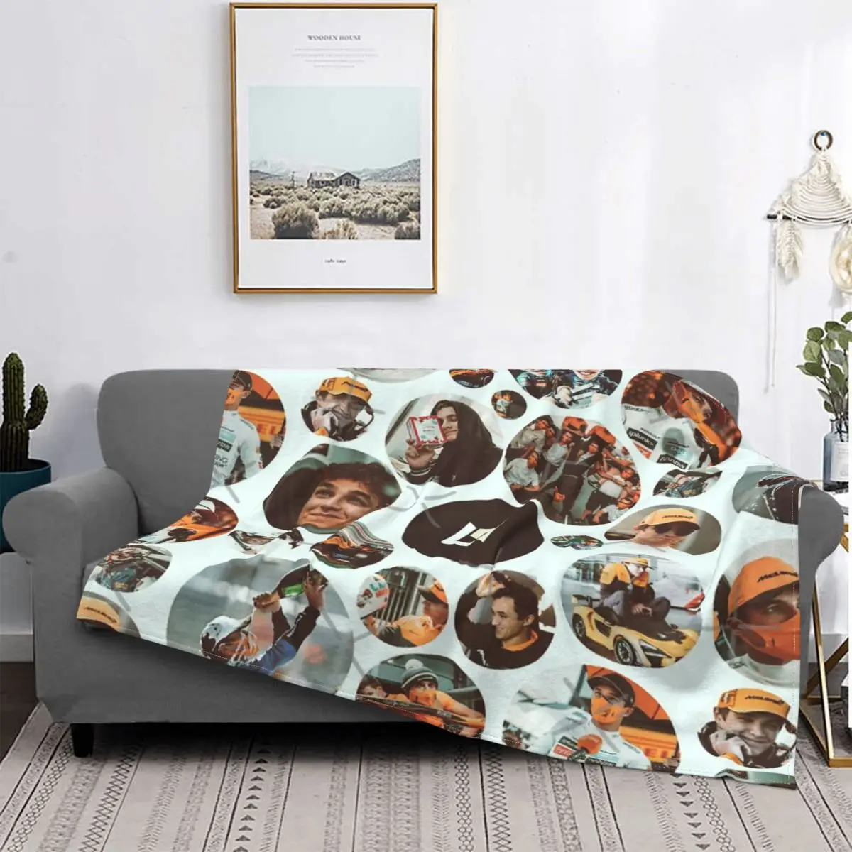 Lando Norris Collage 2020 Season Blanket Bedspread On The Bed Plush ...