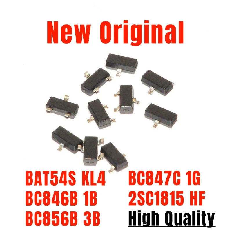 50PCS-SMD-NPN-Transistor-BAT54S-KL4-BC846B-1B-BC856B-3B-BC847C-1G ...