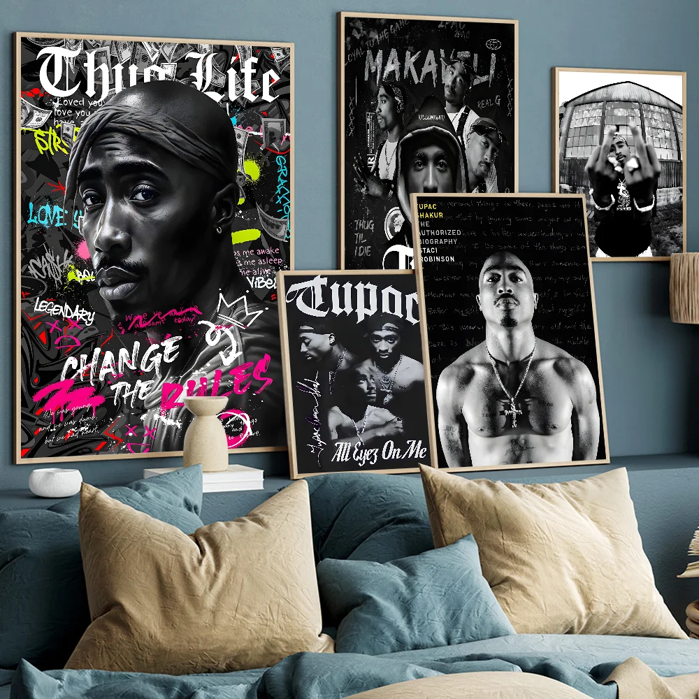 Pop-Hip-Hop-rapero-2PAC-Good-Posters-papel-Kraft-Prints-Vintage-Home ...