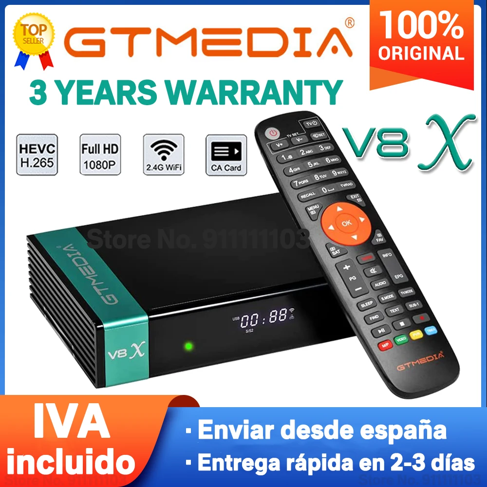 DVB S2 Gtmedia V8X/V7S2X Satellite Receiver Gtmedia v9 Prime H.265 ...