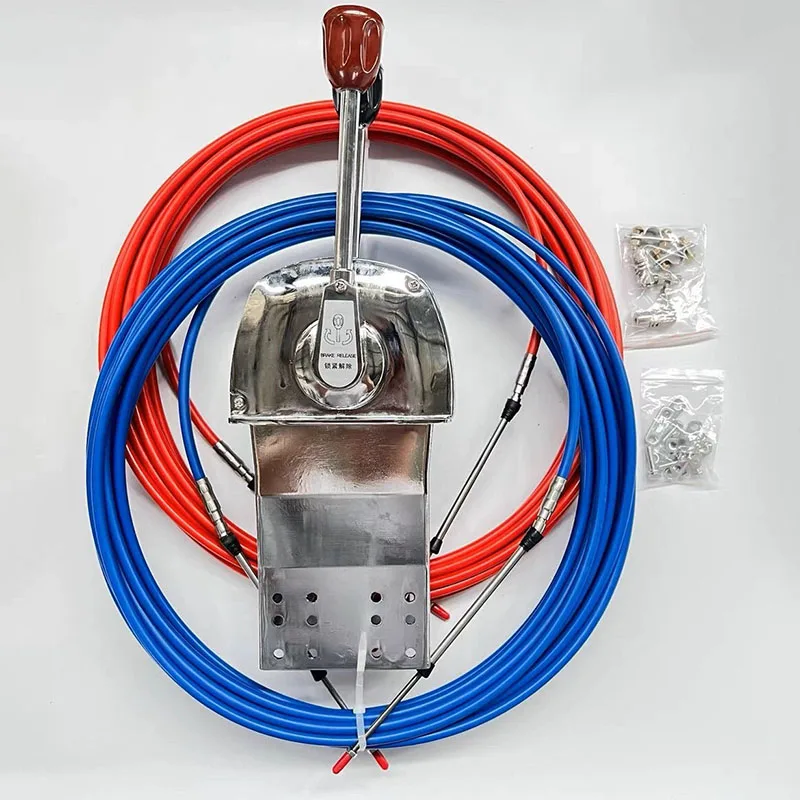 Universal Marine Throttle Head Double Handle Controller Cable Pulling ...
