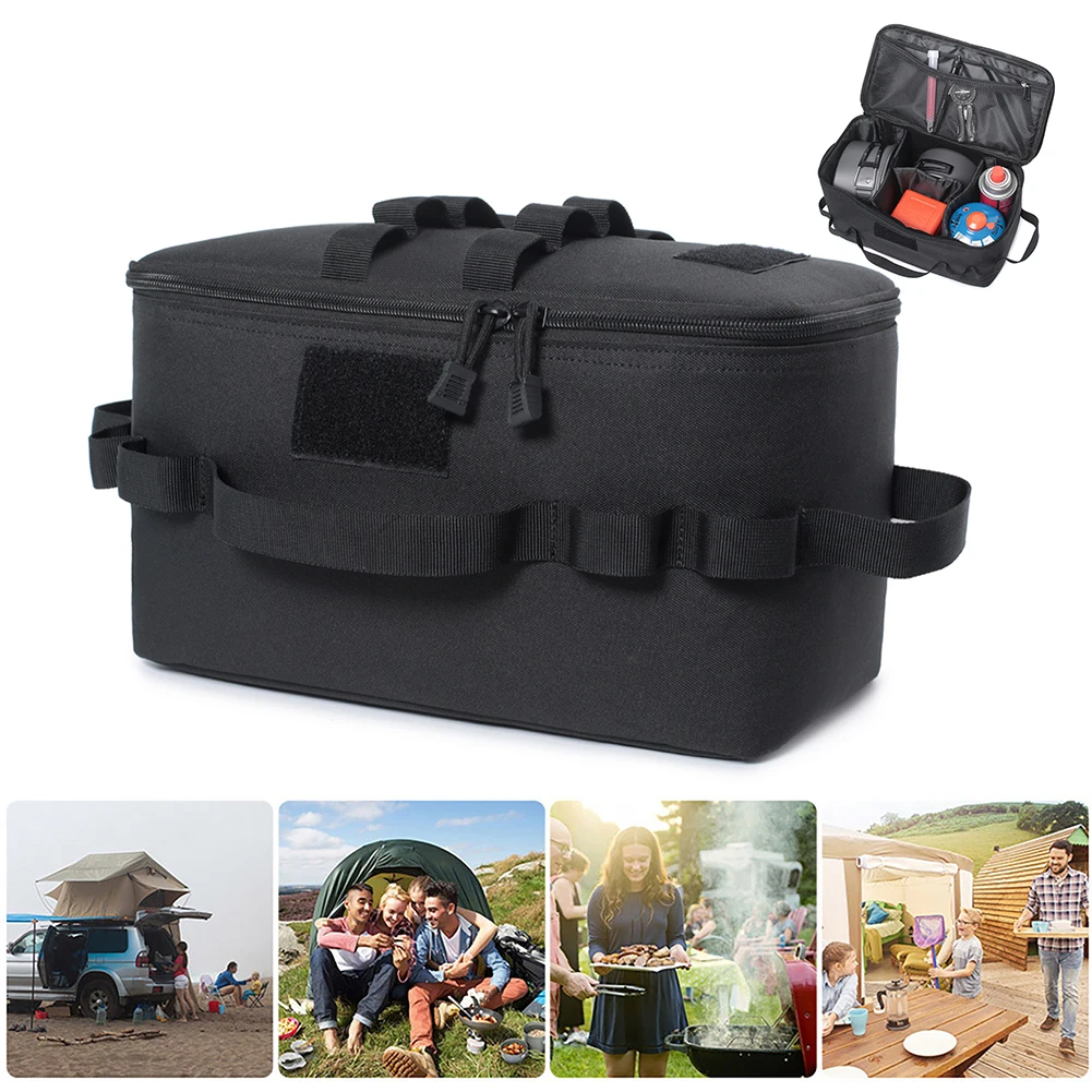 Camping Storage Bag Picnic Basket Outdoor Camping Lamps Gas Stove Gas ...