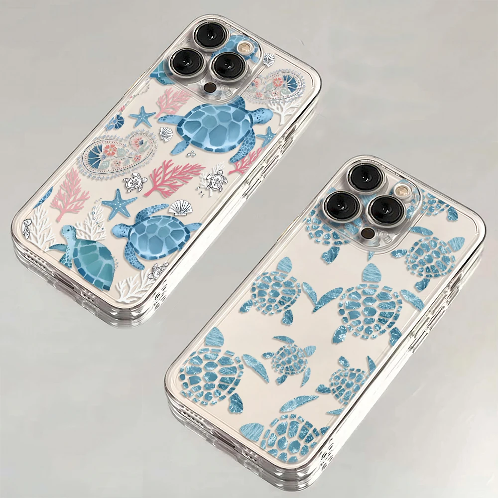 Summer Cartoon Turtle Pattern Clear Phone Case for OPPO Reno 10 Pro 5G ...