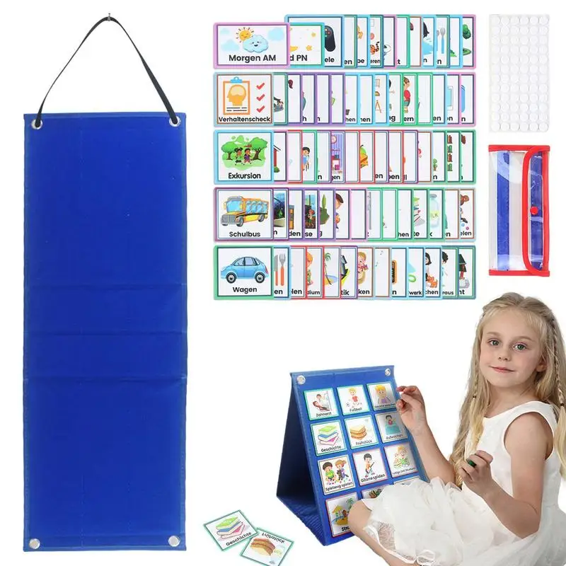 Kids-Daily-Routine-Chart-German-Hanging-Water-Resistant-Visual-Schedule ...