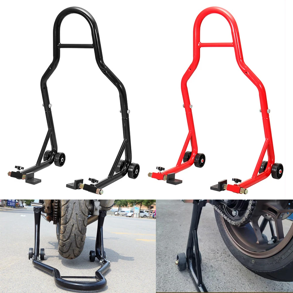 Motorcycle-Black-Red-Full-Set-Rear-Wheel-Support-Stand-Wheel-Stand-Auto ...