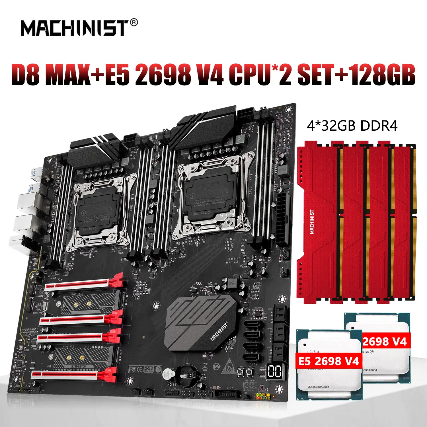 MACHINIST-X99-Dual-CPU-Motherboard-Xeon-Kit-Set-LGA-2011-3-E5-2698 ...