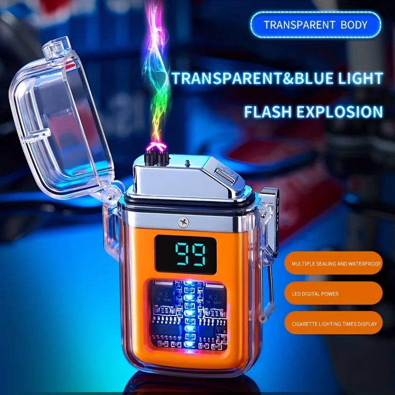 Electric-lighter-outdoor-waterproof-lighter-Type-C-charging-interface ...