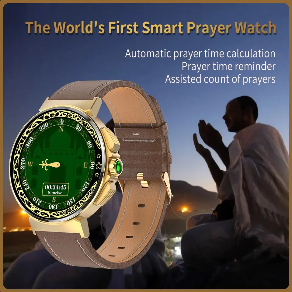 QIBLA-Watch-Smart-Prayer-Watch-IP67-Waterproof-Smartwatch-Support ...