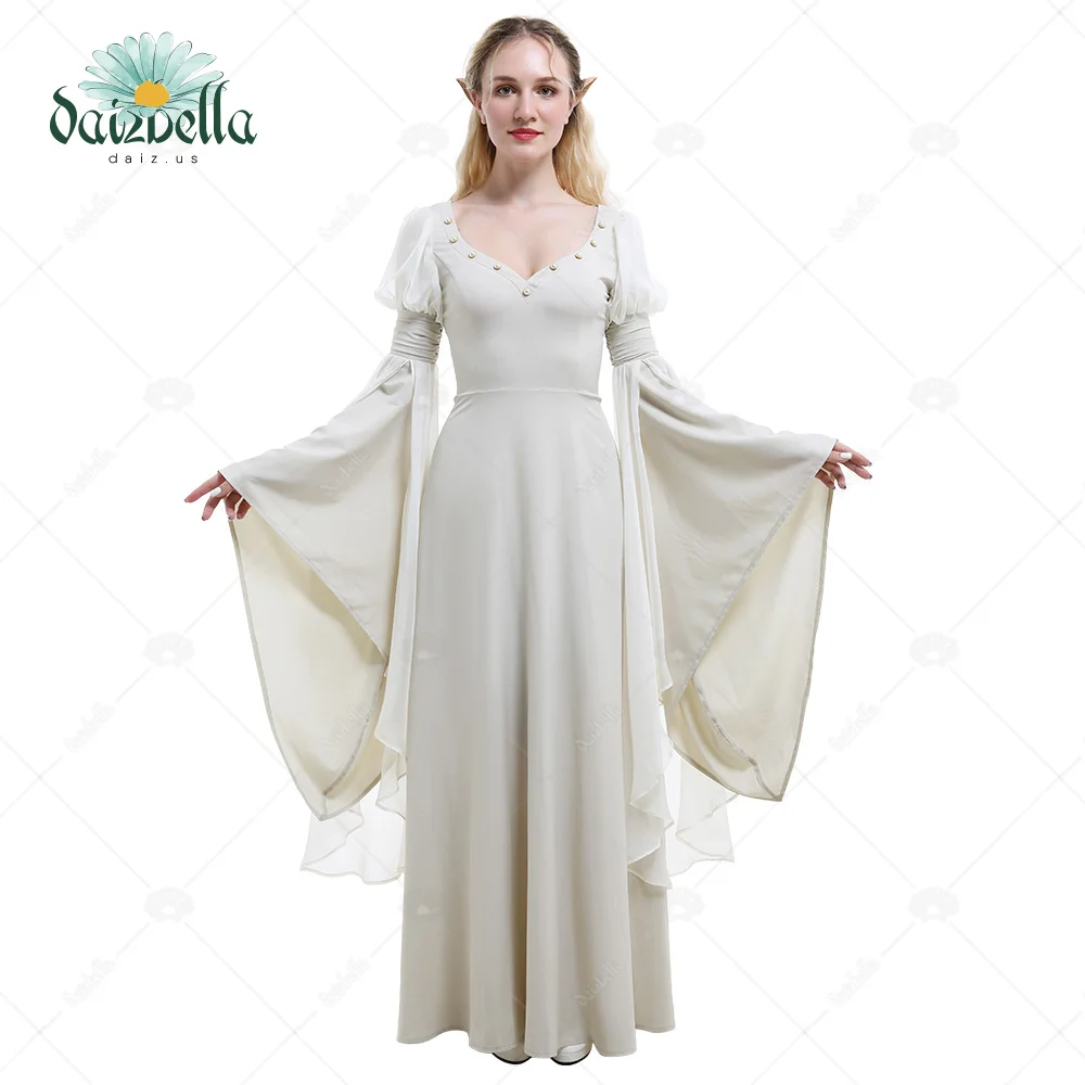 Traje medieval fantasia artesanal retro traje histórico fada vestido ...