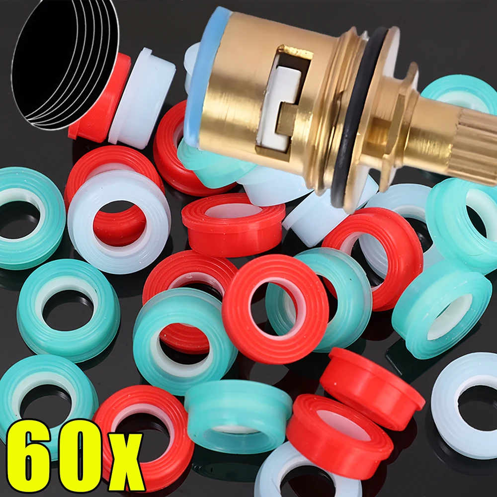 60/10Pcs Faucet Leak-Proof Sealing Washer Reusable Silicone Faucet ...