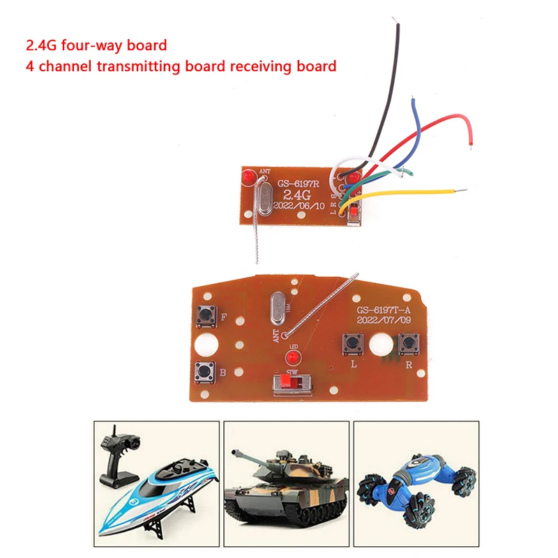 1-set-2-4G-Four-Channel-Transmitter-Receiver-Board-For-RC-Car-Remote ...