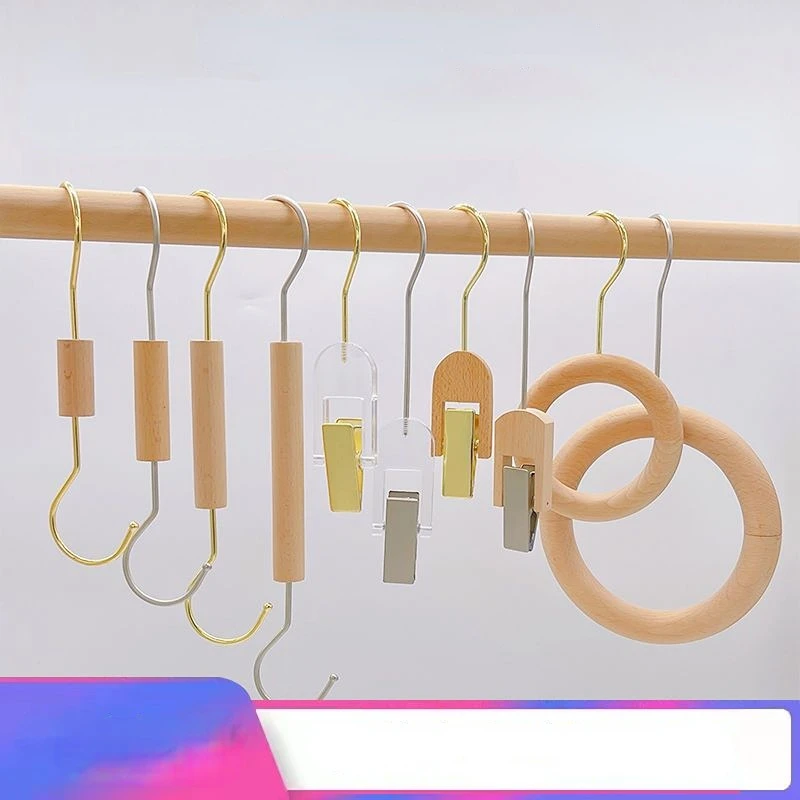 Creative-Clothing-Store-Hooks-Wood-Display-Props-Carf-Bags-Hats-Clip ...